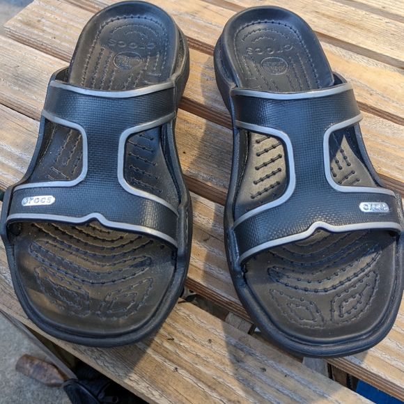 CROCS | Shoes | Nwot Womens Black Crocs Slides Sandals Size 1 | Poshmark